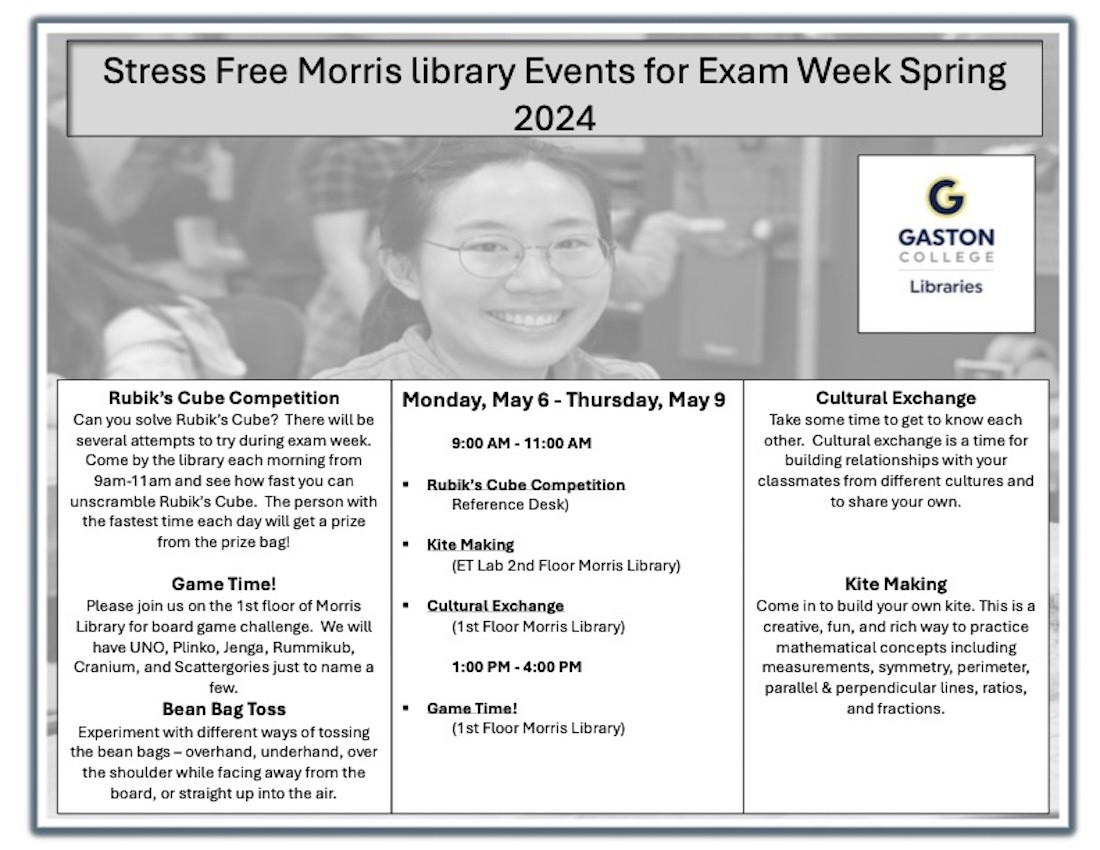 Stress Free Exam Week Schedule - Library